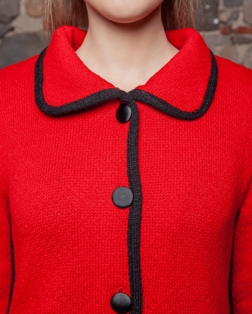 Villane mantel Folk punane - Elotroi E-pood